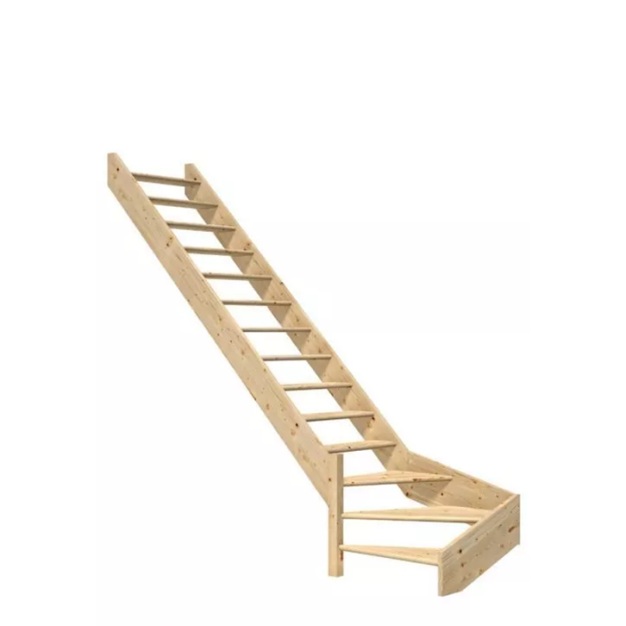 Trappa Paris L-formad utan Räcke Dolle (68721724) Byggmax.no